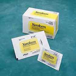 Xeroform Iodoform Gauze Dressings, Impregnated Sterile Gauze Pads
